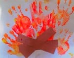 Campfire Handprint Art with FREE Printable Template!