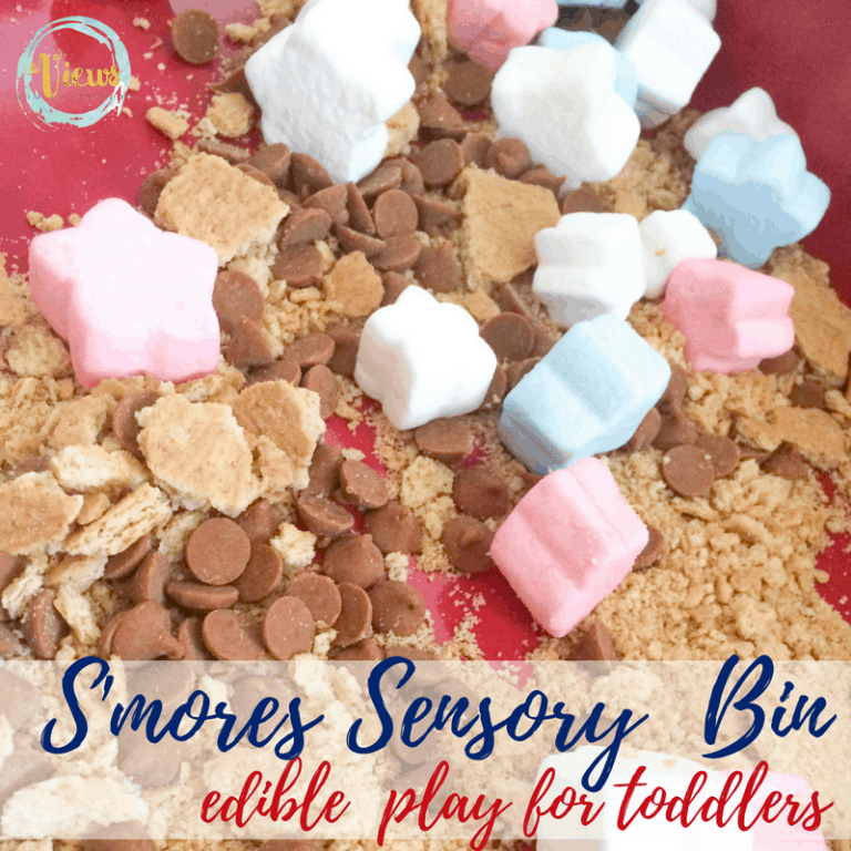 Edible S'mores Sensory Bin: Perfect for Toddlers! - Views From a Step Stool