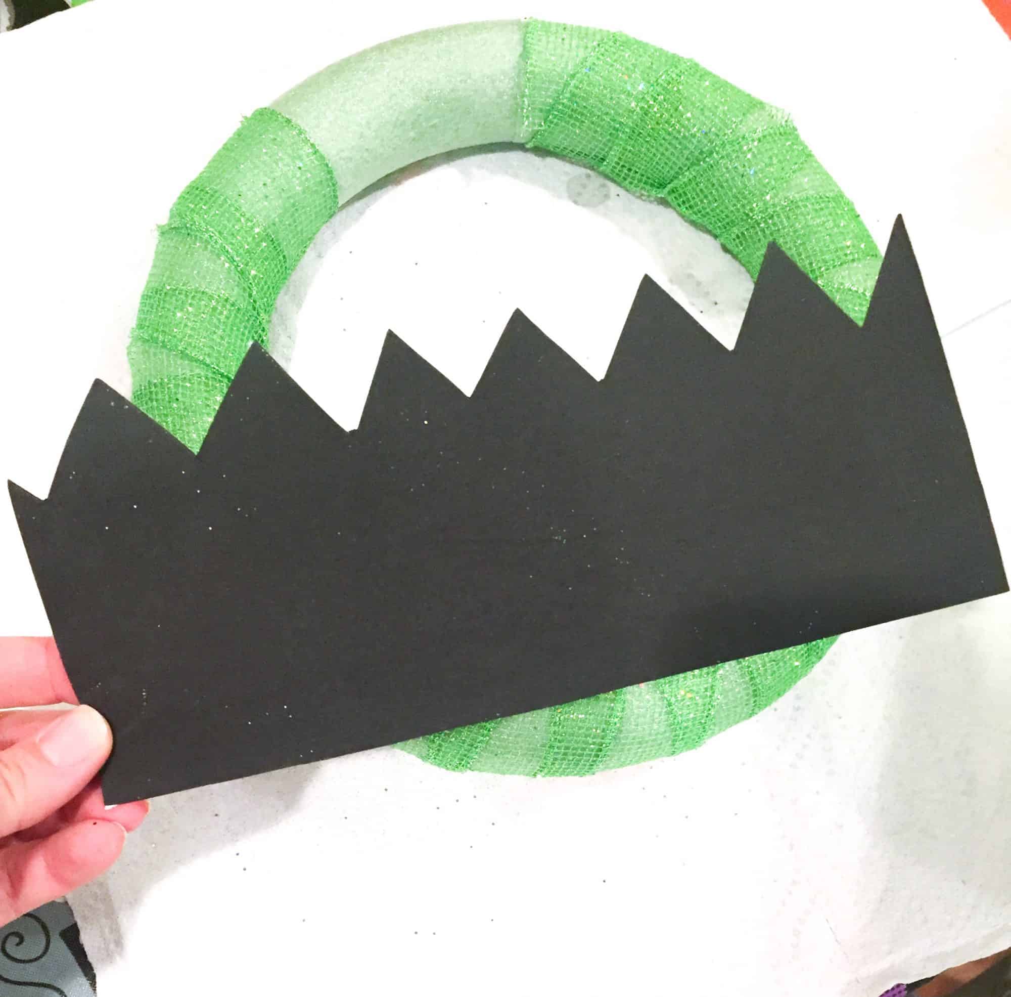 Frankenstein Door Wreath: DIY Halloween Decor - Views From a Step Stool