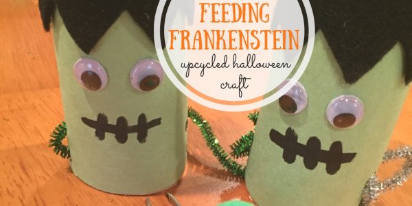 Toilet Paper Roll Frankenstein Craft + Fine Motor Game