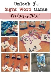 Simple Sight Word Game with Locks and Keys - Views From a Step Stool