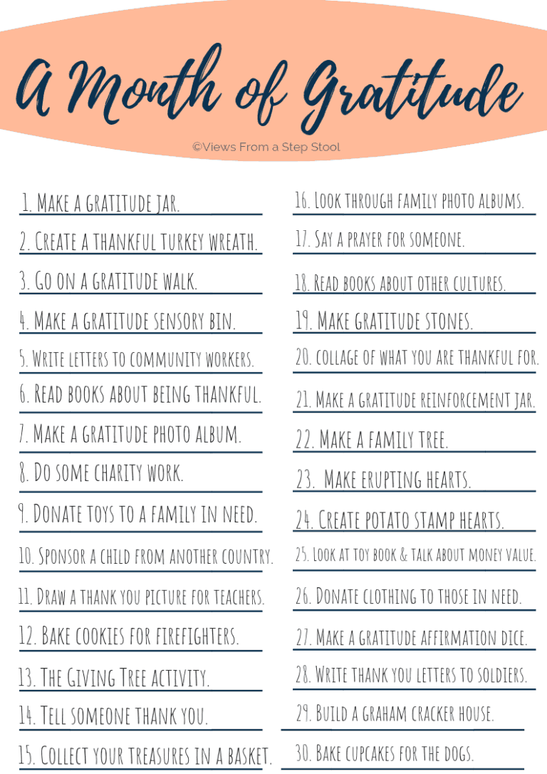 A Month of Gratitude with Kids: Teach Kindness, Love, and Thanks ...