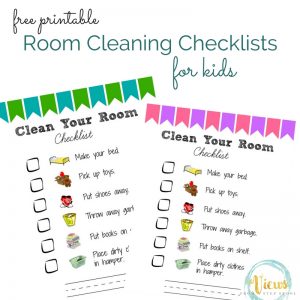 Printable Room Cleaning Checklists for Kids - Views From a Step Stool