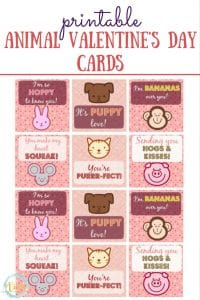 Printable Animal Valentine's Day Cards - Views From a Step Stool