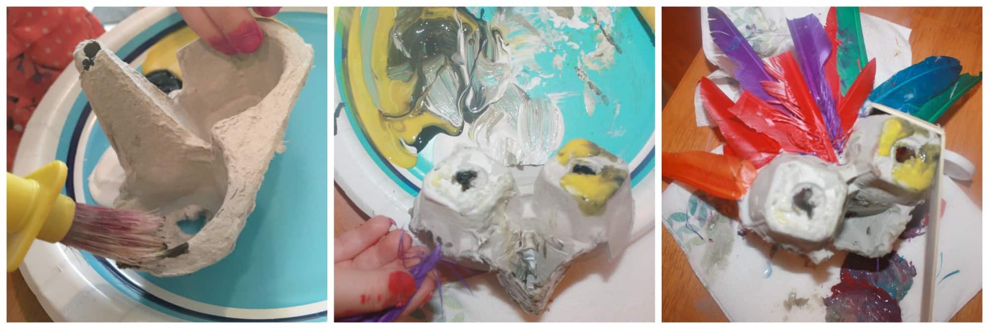 DIY Bird Mask from Recycled Egg Cartons - Views From a Step Stool