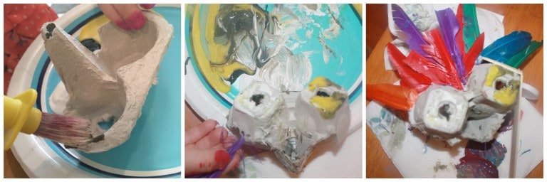 DIY Bird Mask from Recycled Egg Cartons - Views From a Step Stool