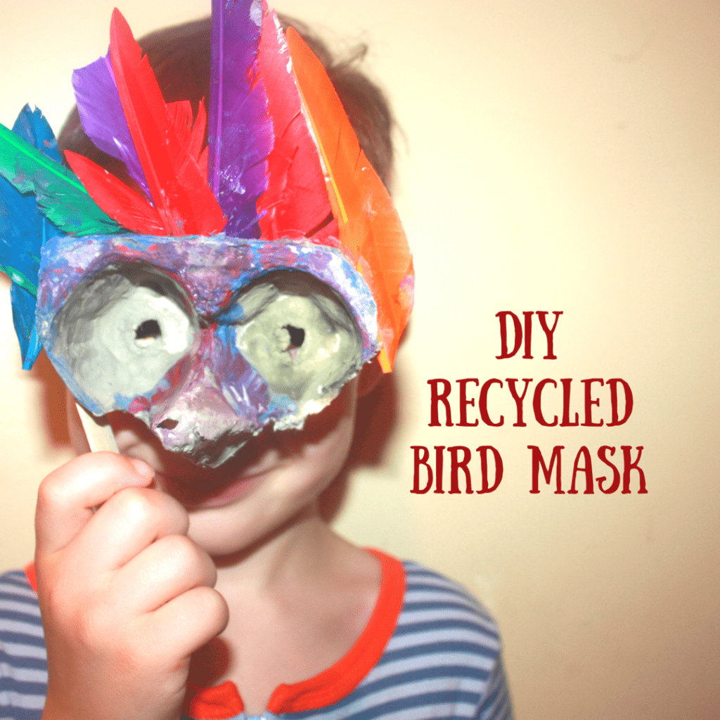 DIY Bird Mask from Recycled Egg Cartons - Views From a Step Stool