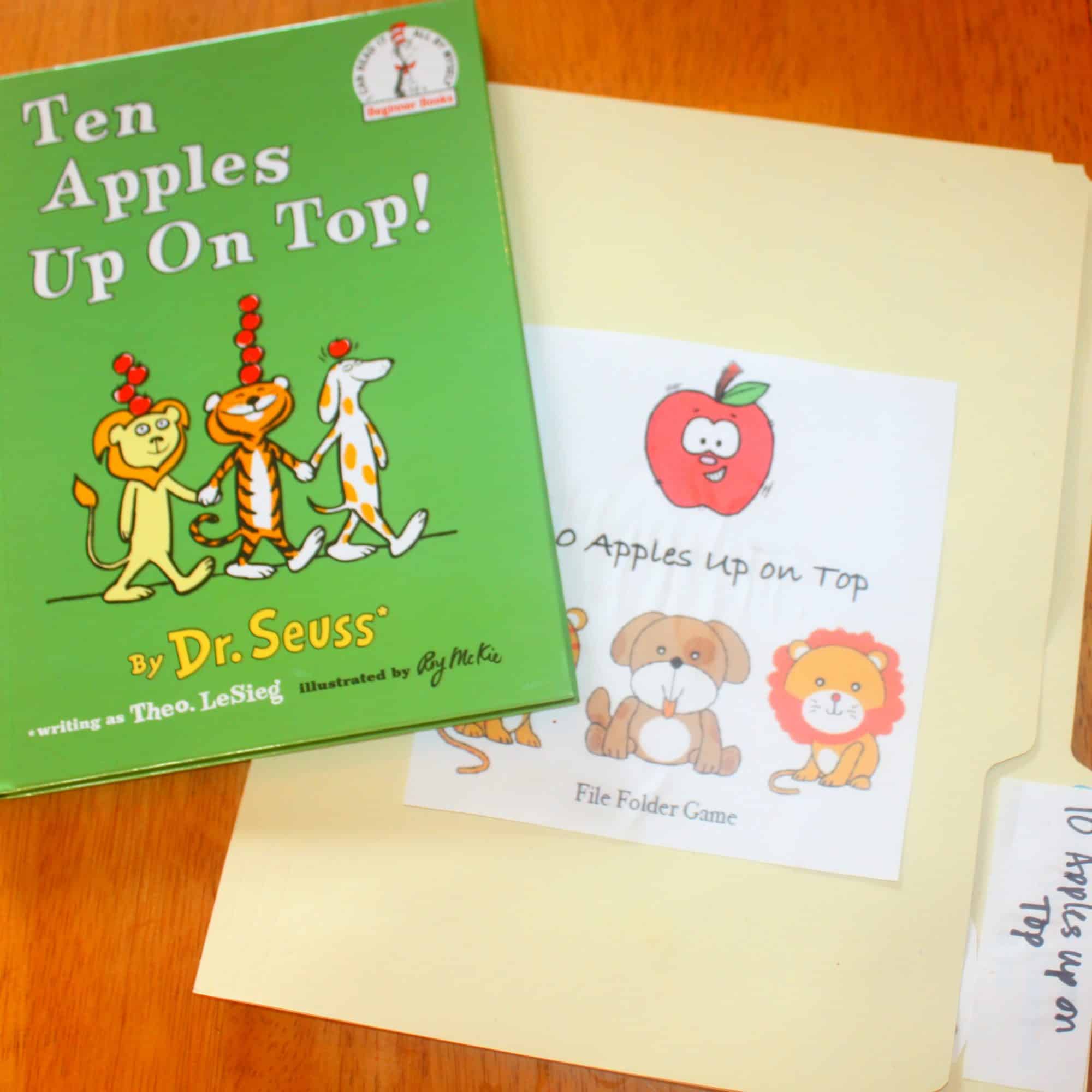 Ten Apples Up On Top File Folder Game - Views From a Step Stool