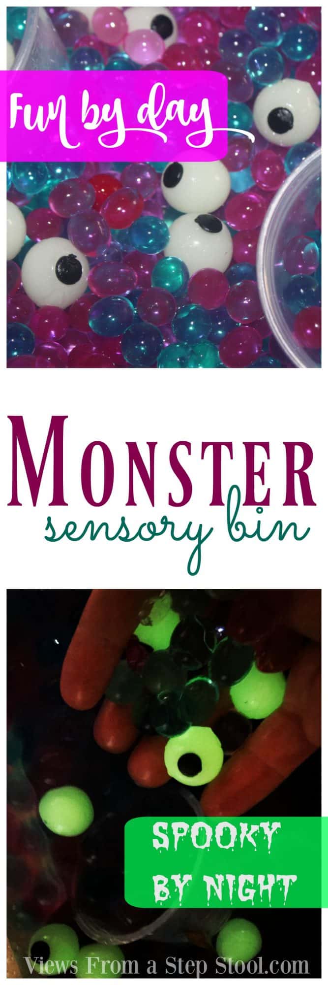 Monster Sensory Bin: Fun by Day, Spooky by Night - Views From a Step Stool
