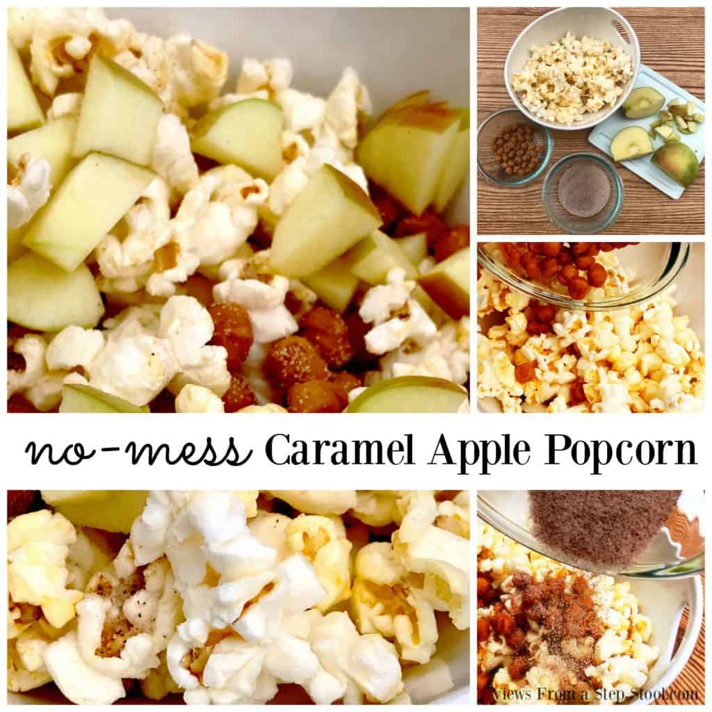 No-Mess Caramel Apple Popcorn - Views From a Step Stool
