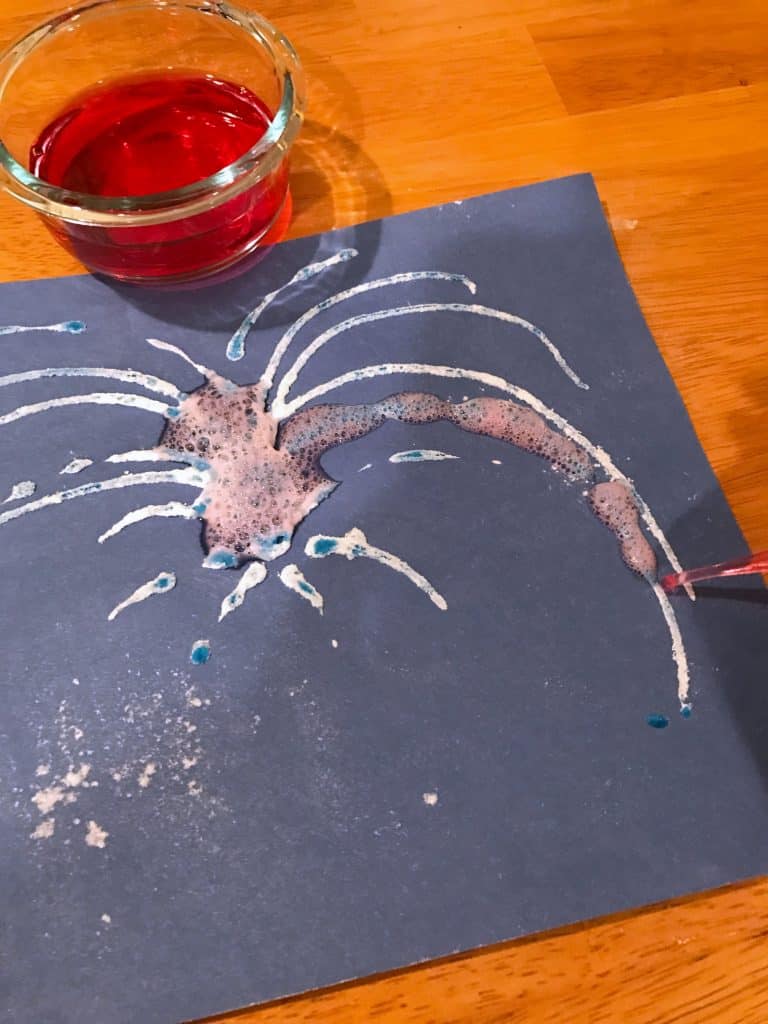 Fizzing Fireworks Painting: A STEAM Activity for Kids