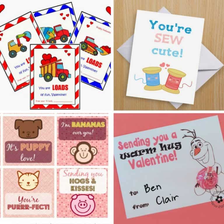 20 Printable Valentine's Day Cards for Kids - Views From a Step Stool