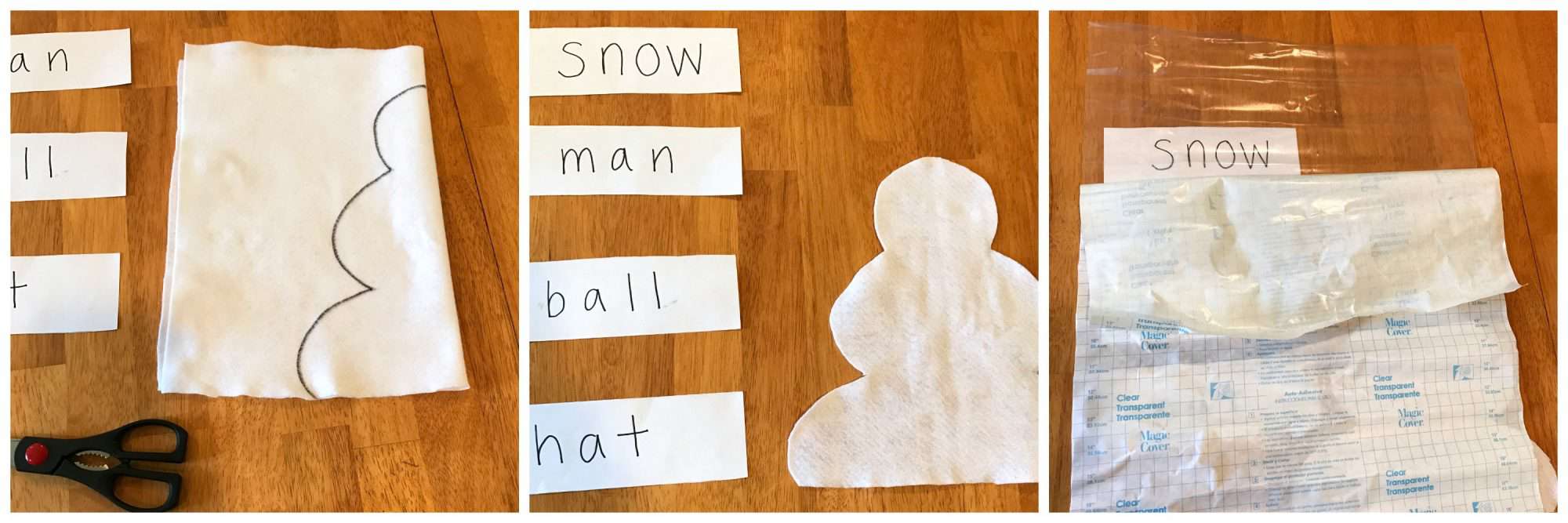 Snowball Sight Words on a Sticky Table - Views From a Step Stool