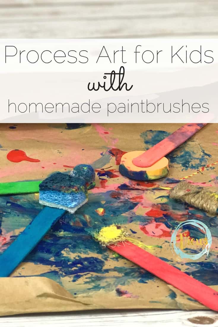 Process Art Painting for Kids with Homemade Paintbrushes