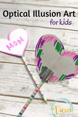 Easy Spinning Optical Illusion Art Project for Kids-Views From a Step Stool