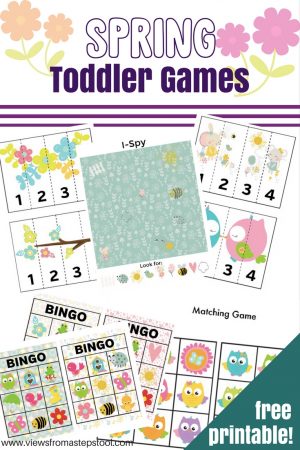 Spring-Themed Printable Games for Toddlers and Preschoolers