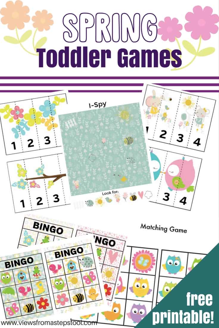 Spring-Themed Printable Games for Toddlers and Preschoolers