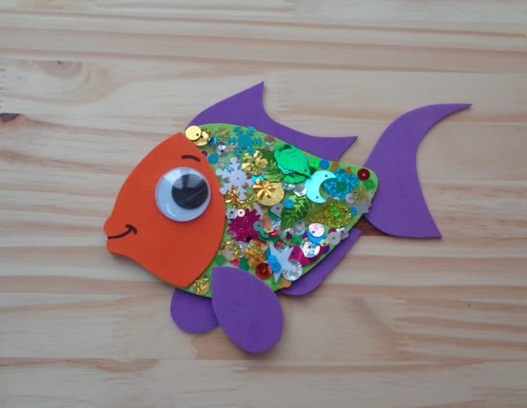Confetti Fish Craft for Kids - Views From a Step Stool