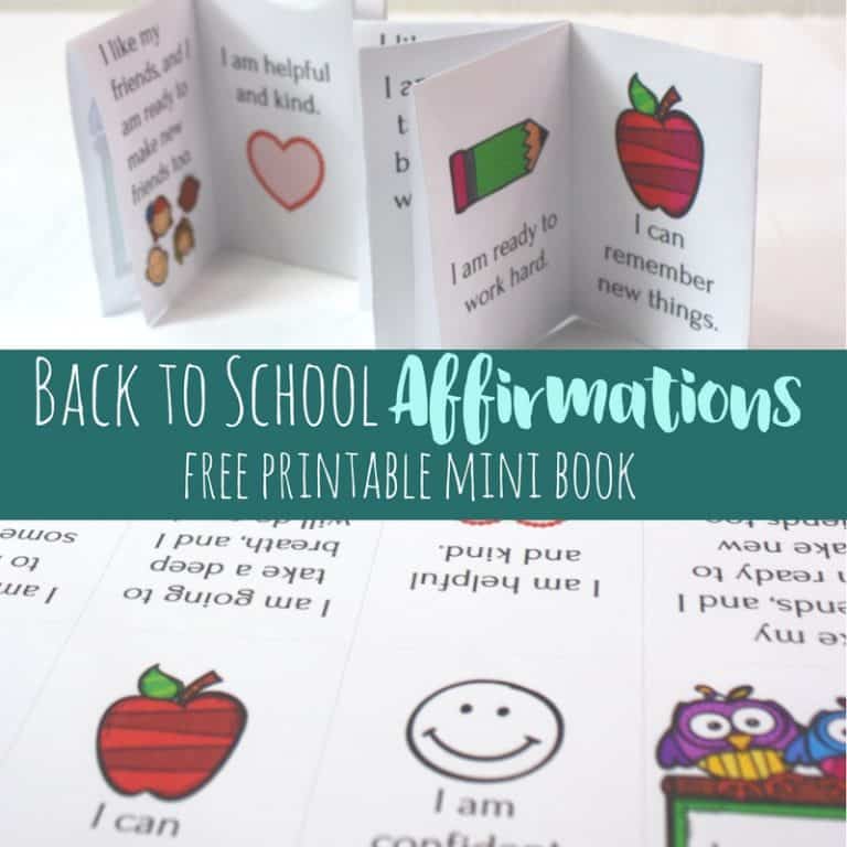 Back to School Affirmations: Printable Mini Book - Views From a Step Stool
