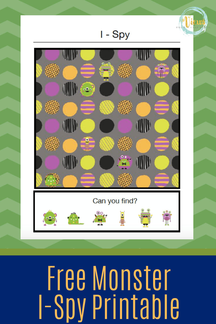 Free Printable Monster Games: Bingo, I-Spy, Memory