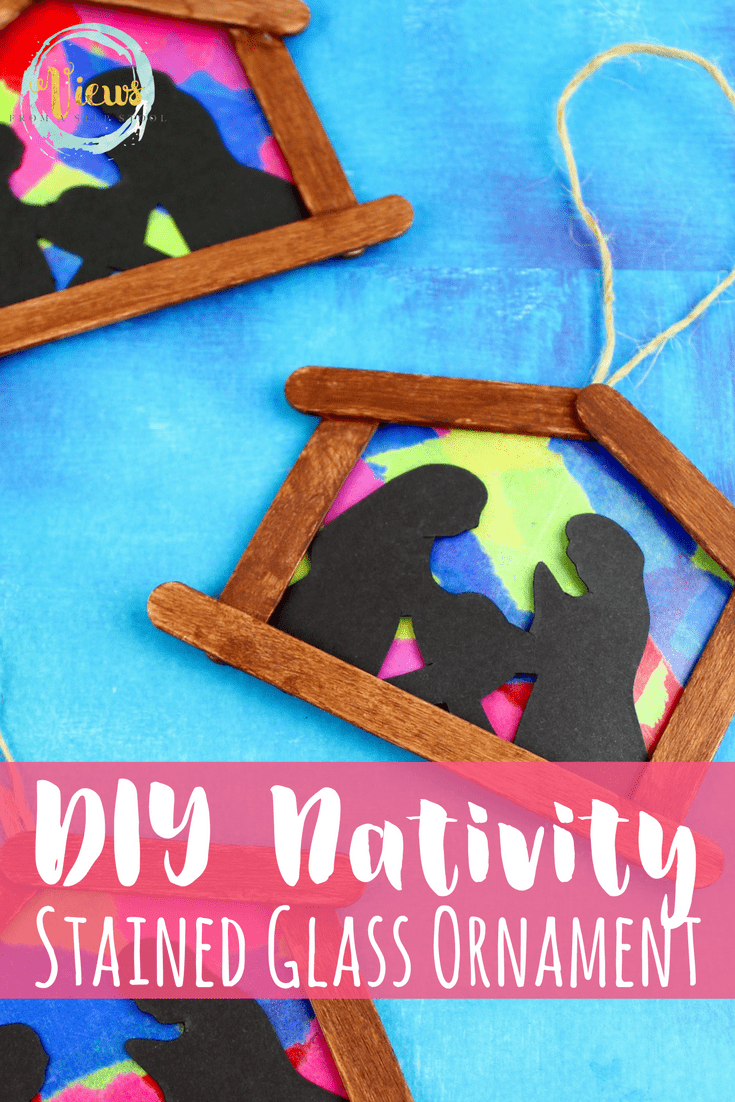 DIY Stained Glass Nativity Ornament - Views From a Step Stool