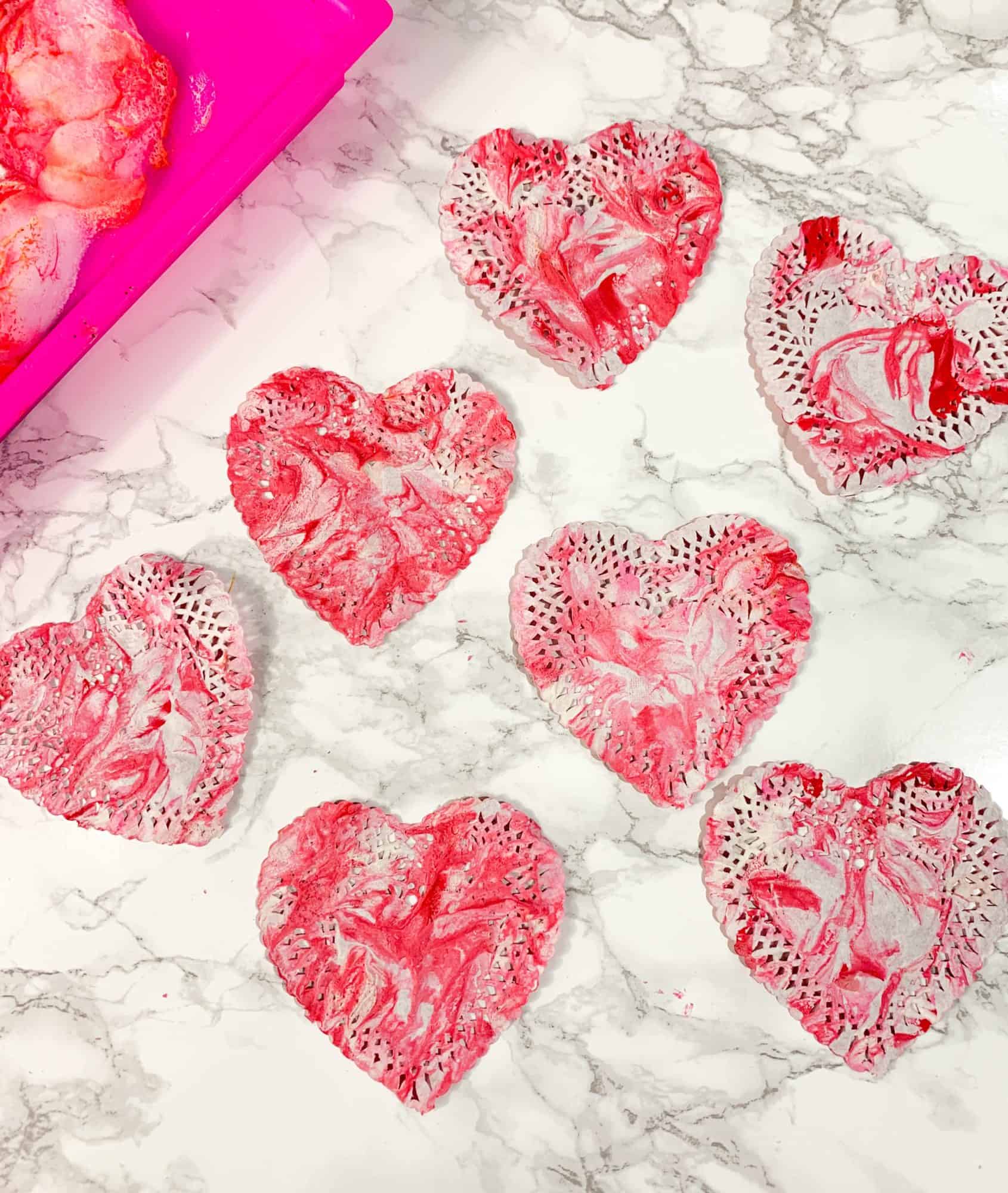 Marbled Hearts: Process Art for Kids - Views From a Step Stool