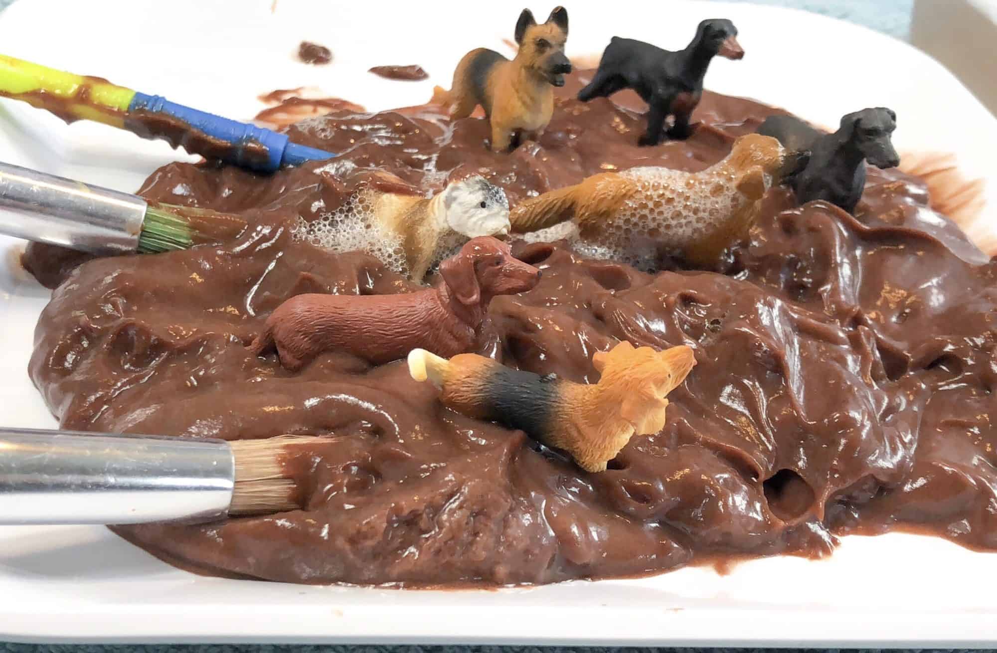 Dirty Dog Washing Edible Sensory Play - Views From a Step Stool