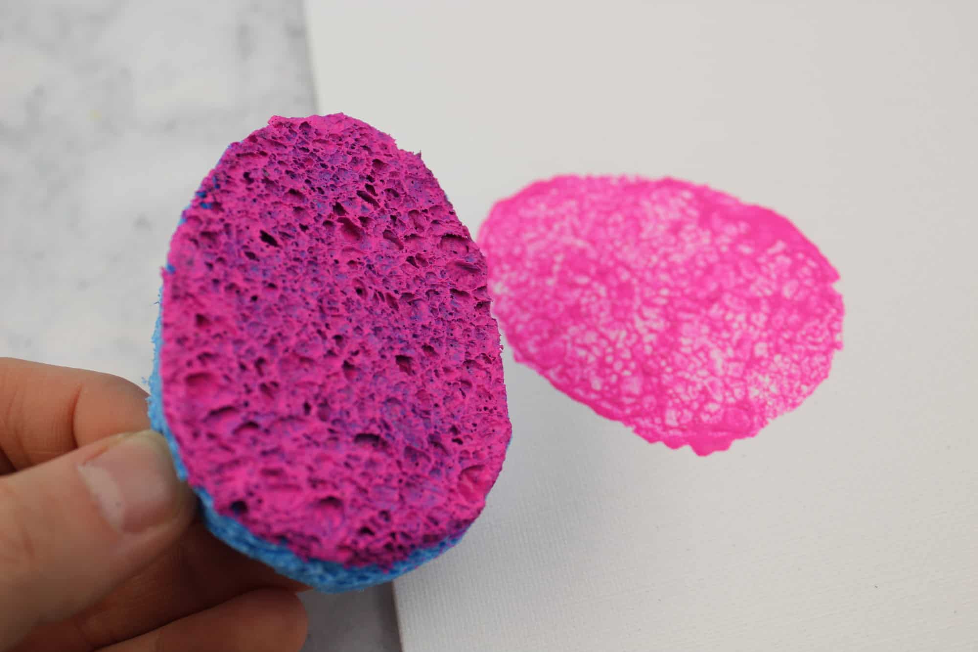 Sponge Stamped Easter Eggs: Easter Art Project for Kids