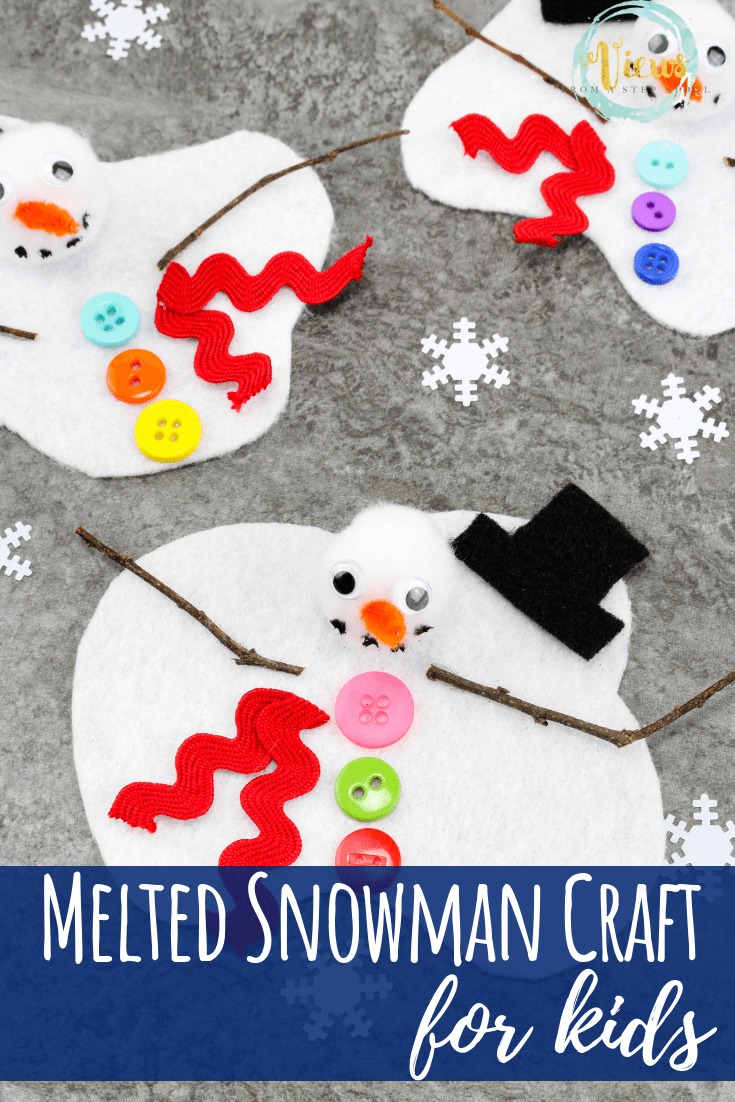 Melted Snowman Winter Craft and Busy Bag - Views From a Step Stool