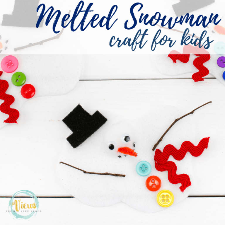 Melted Snowman Winter Craft and Busy Bag - Views From a Step Stool
