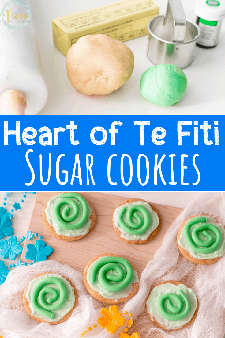 Moana Cookies with a Heart of Te Fiti Design - Views From a Step Stool