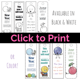 Free Printable Bookmarks: New Year's Reading Resolutions - Views From a ...