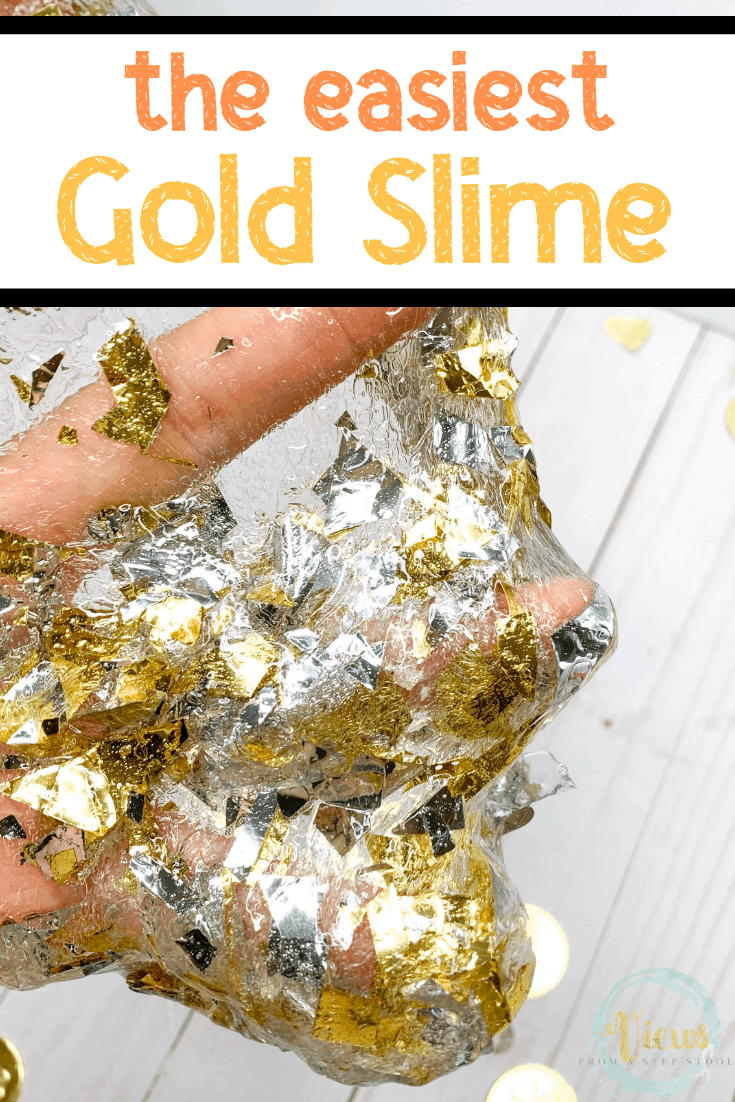 Gold Slime Recipe for Kids - Views From a Step Stool