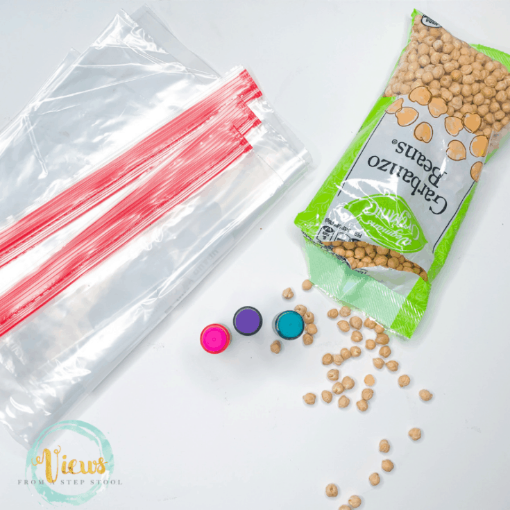 DIY Colored Beans for Sensory Activities - Views From a Step Stool