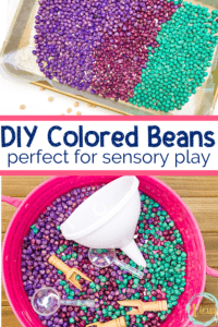 DIY Colored Beans for Sensory Activities - Views From a Step Stool