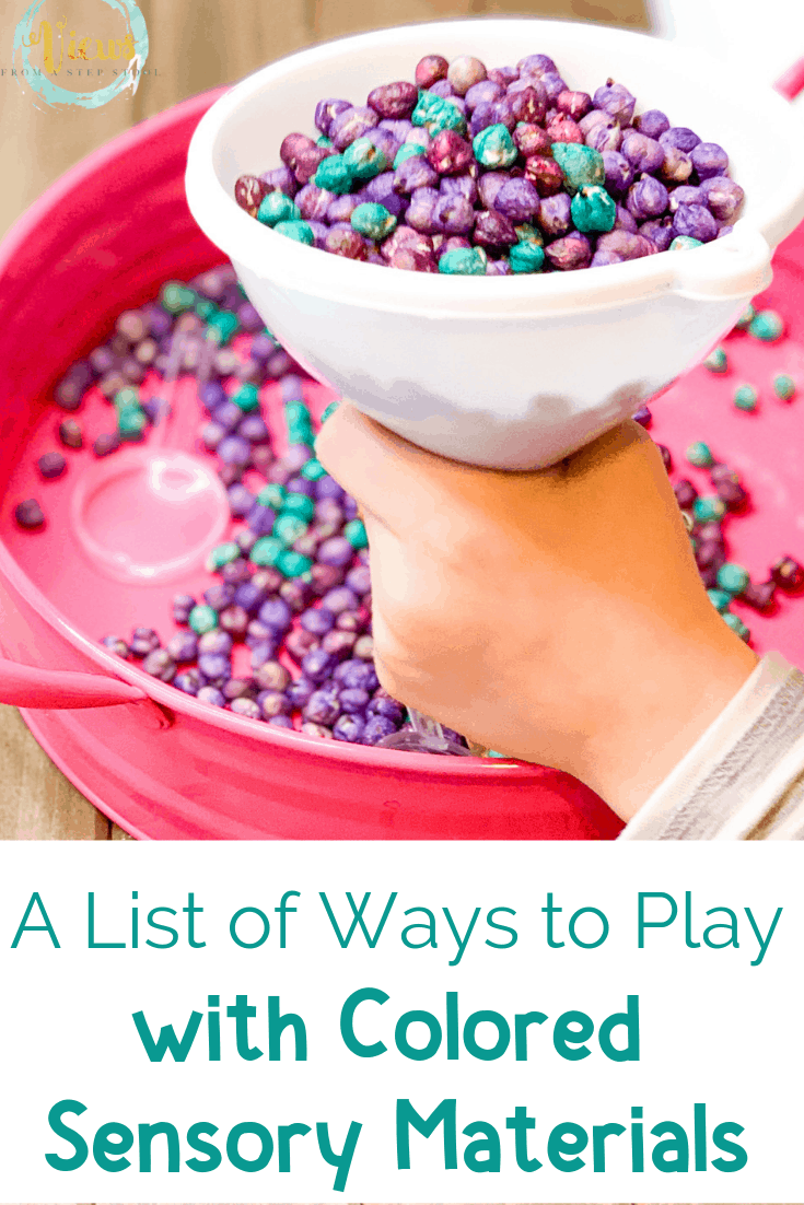 DIY Colored Beans for Sensory Activities - Views From a Step Stool