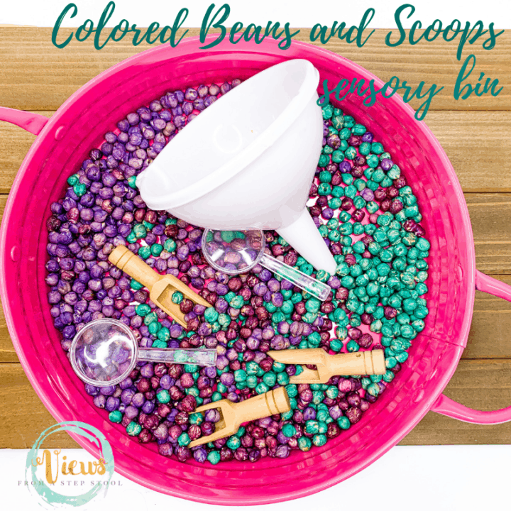 DIY Colored Beans for Sensory Activities - Views From a Step Stool