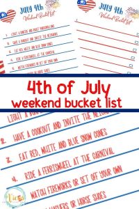 Printable 4th of July Bucket List - Views From a Step Stool