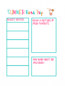 Printable Road Trip Journal for Kids - Views From a Step Stool