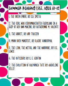 Summer Reading Lists for Kids Plus Printable Log - Views From a Step Stool