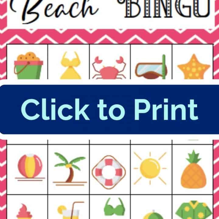 Printable Beach Bingo to Play at the Beach or at Home - Views From a ...