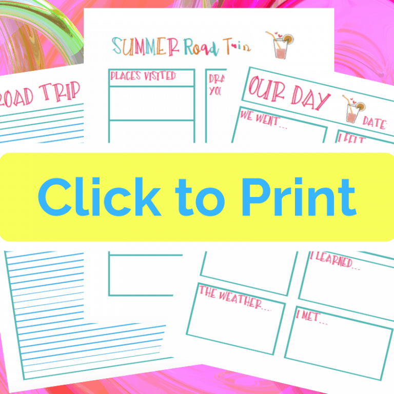 Printable Road Trip Journal for Kids - Views From a Step Stool