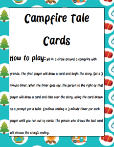 Printable Camping Story Cards for Kids - Views From a Step Stool
