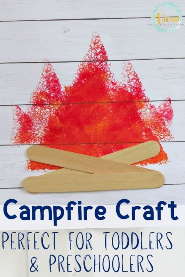 Sponge Stamped Camping Art for Kids: Campfire Craft - Views From a Step ...