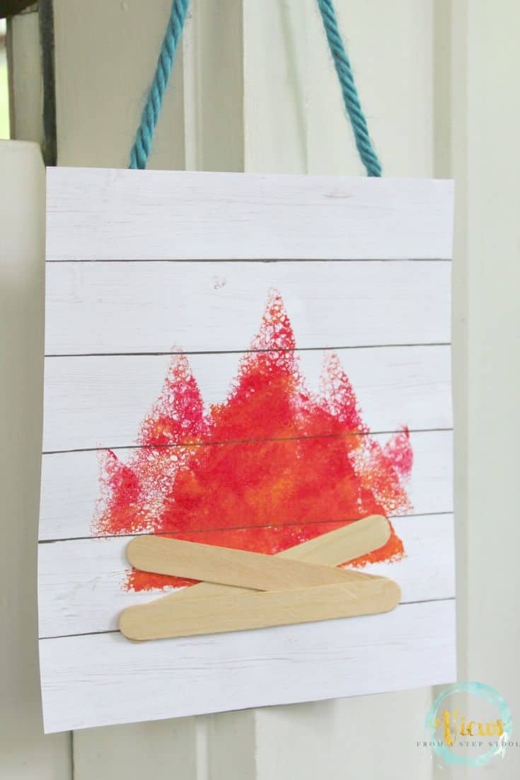 Sponge Stamped Camping Art for Kids: Campfire Craft - Views From a Step ...