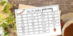 Fall Pictionary Printable Board Game for Kids - Views From a Step Stool