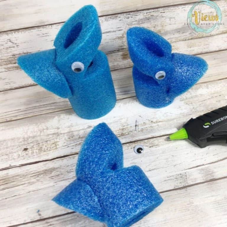 Pool Noodle Shark Craft for Kids - Views From a Step Stool