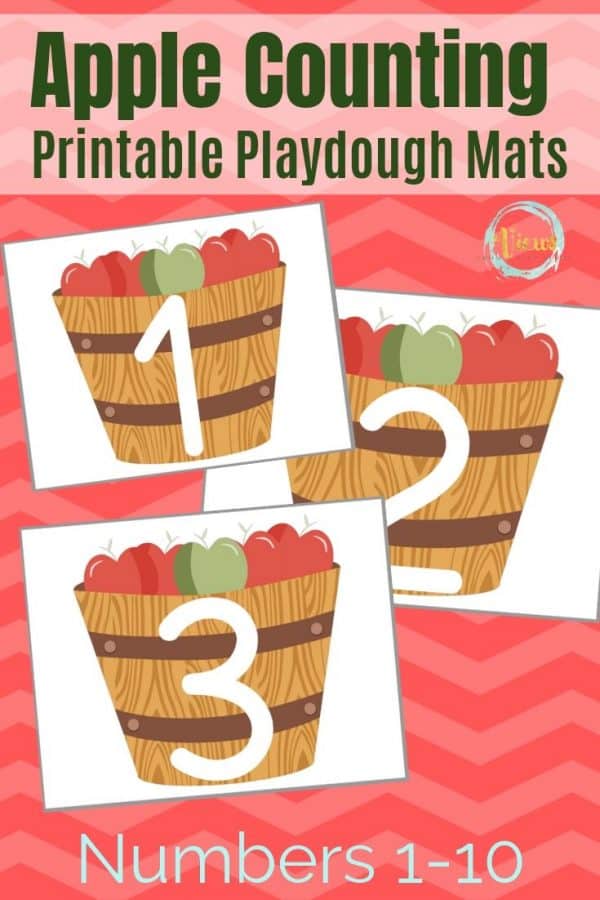 Apple Playdough Mats: Numbers 1-10 Free Printable - Views From a Step Stool