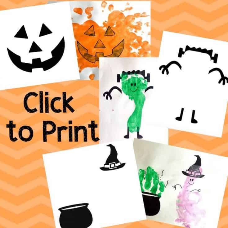 Halloween Handprint Art & Footprint Art Printable Templates - Views ...