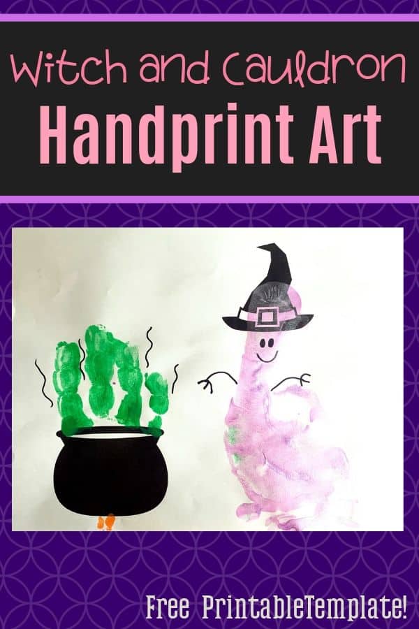 Turn your Halloween handprint art into a keepsake!